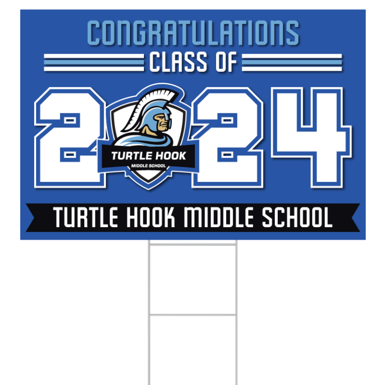 Turtle Hook Middle School Yard Sign - Standard - Varsity Graphics
