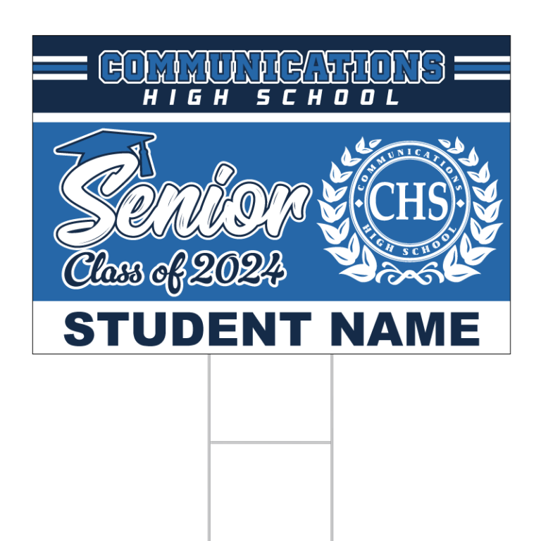 Communications High School Yard Sign - Personalized