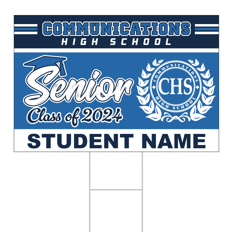 Communications High School Yard Sign - Personalized